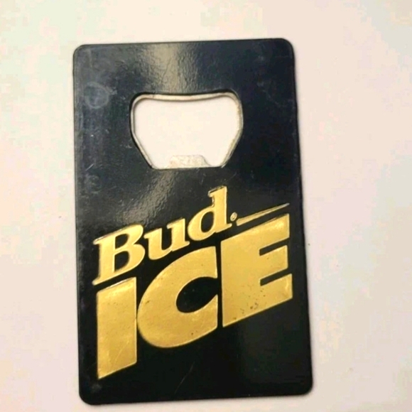 Budweiser | Other | Vintage Bud Ice Bottle Opener Bar Key Black Gold ...
